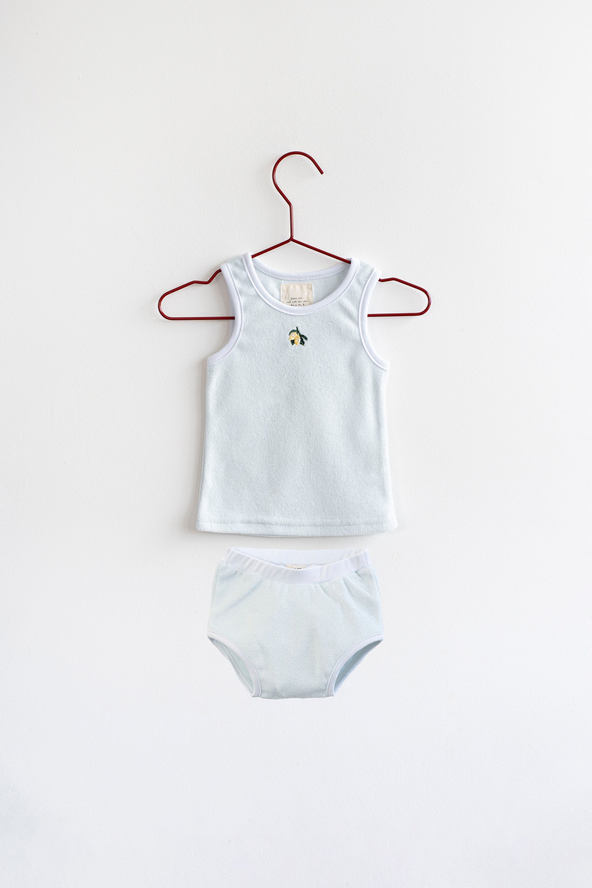 Blue Terry Lemon Tank Set